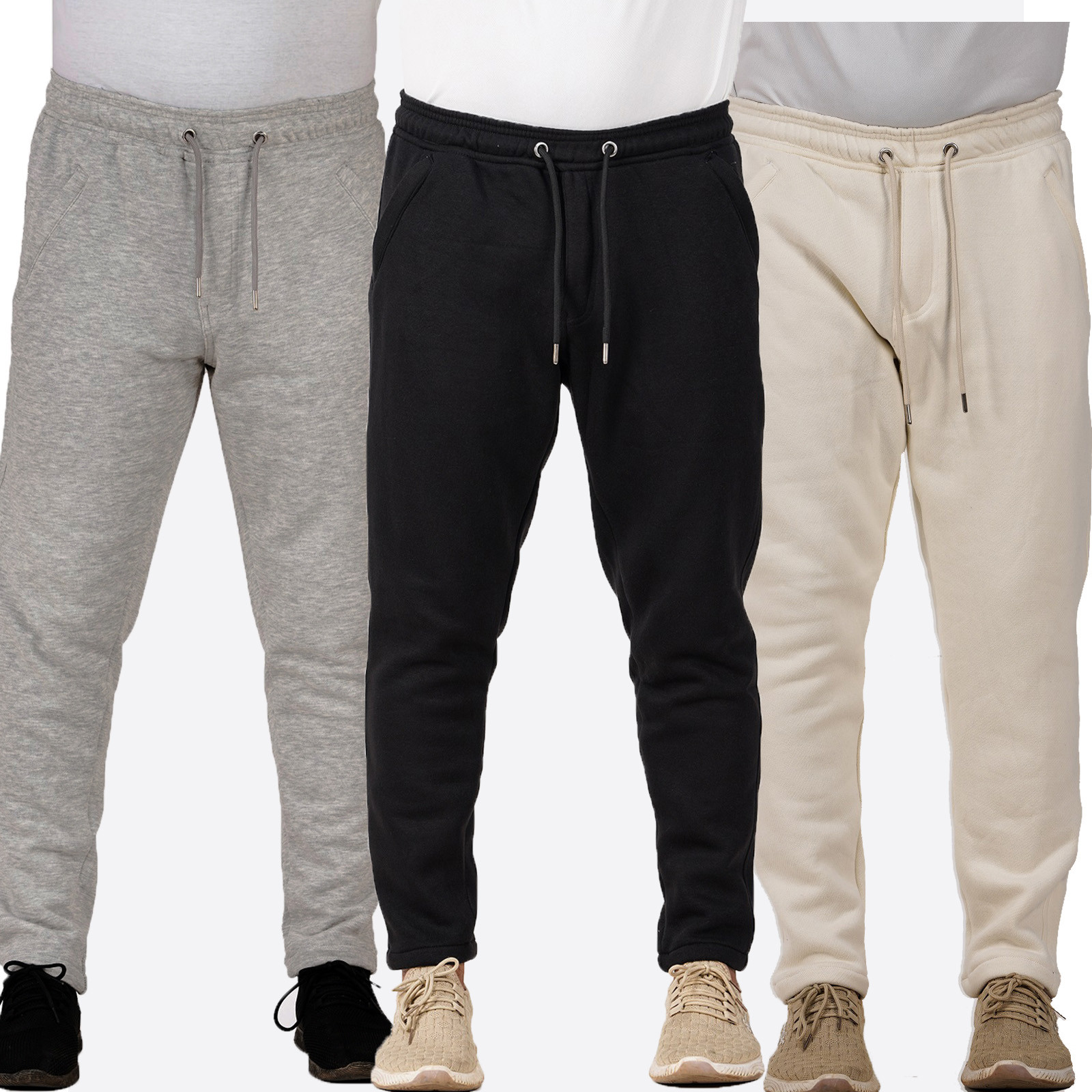 100% Cotton Fabric Winter Trouser for Men's - Black, Ash & Creem || 1368